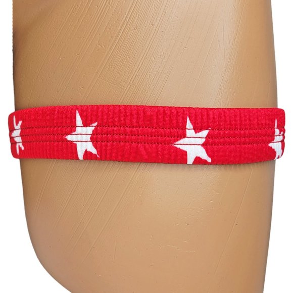 EM-2590RS | Accessories | Red With White Stars Stretch Leg Garter ...